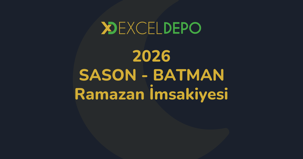 2026 SASON Ramazan İmsakiyesi - BATMAN